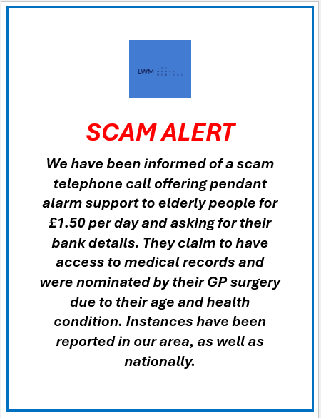 Scam Alert- - Lea Wharf Medical